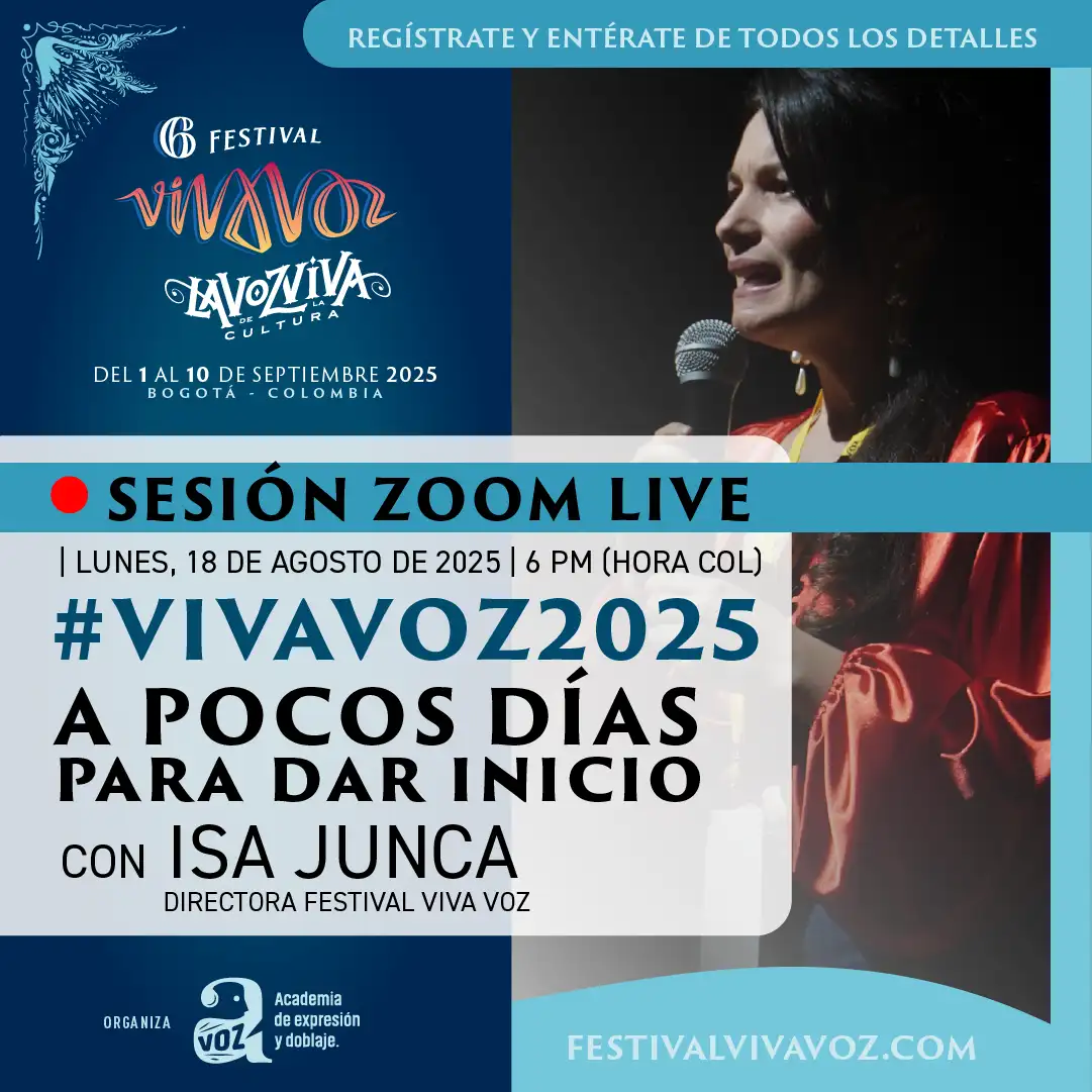 ¡En vivo y en directo! Conoce todo sobre el Festival Viva Voz 2025 en nuestro próximo Zoom Live ...